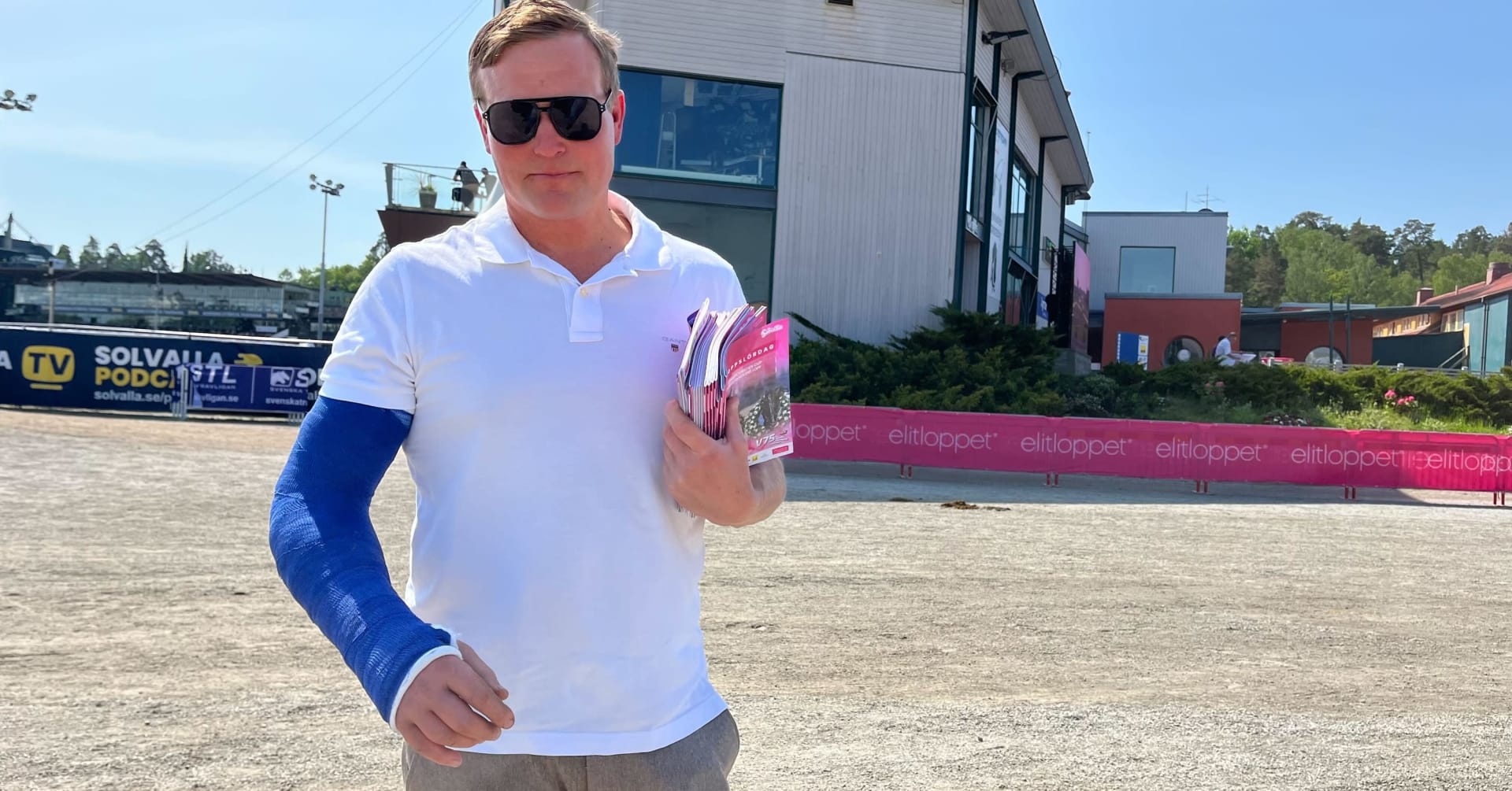 Fredrik B Larsson berättar själv om benbrottet · Senaste nyheterna om trav · Travronden